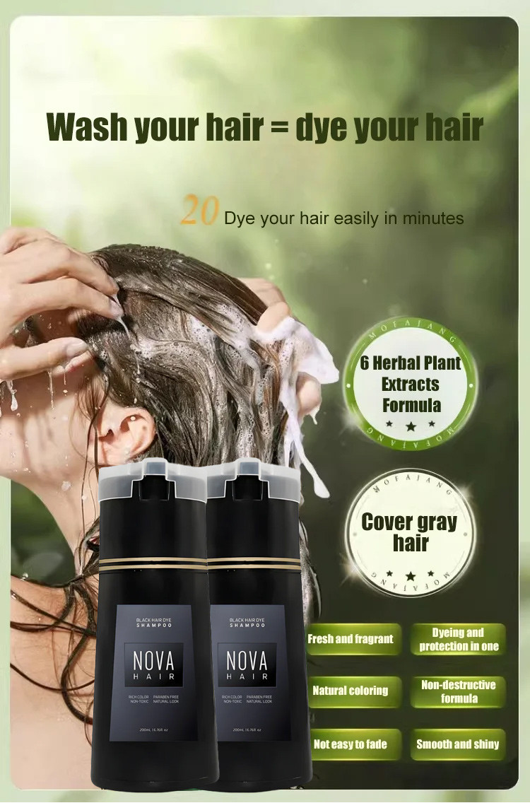 ️Hot Sell】[Cover Gray Hair/Rapid Hair Dye]Herbal Plant Non-Stimulating ...