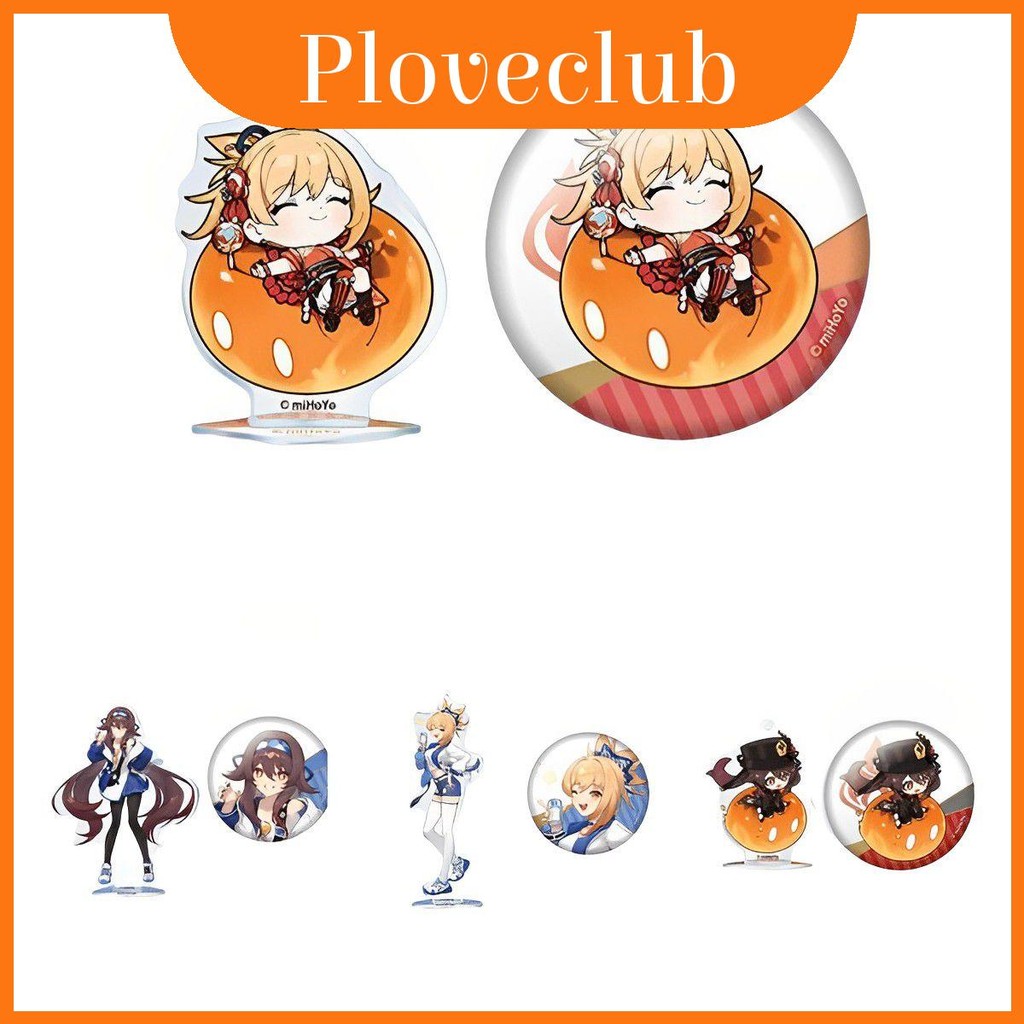 Vibrant Impact Genshin Yoimiya Hu Tao Figure Acrylic Toys Decoration ...