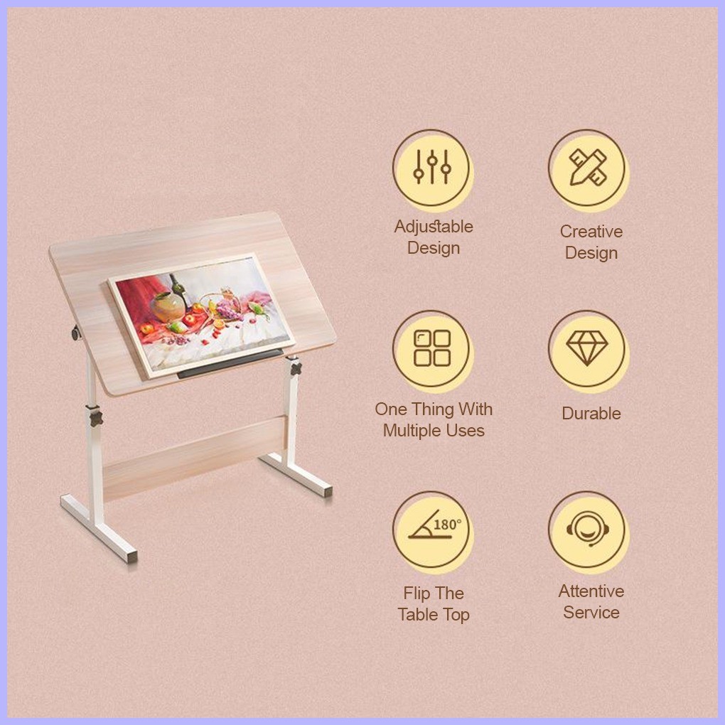 80*40CM Folding Computer Desk Adjustable Table Drafting Table Drawing ...