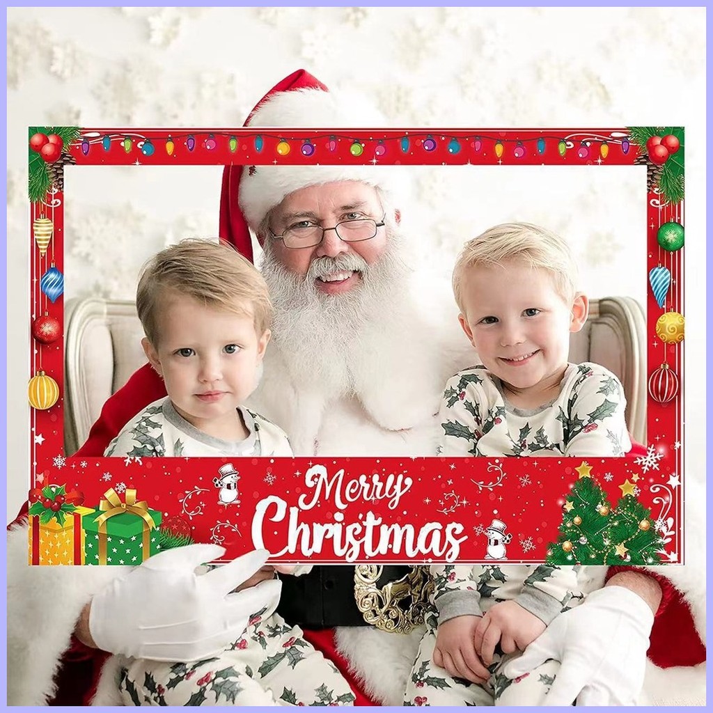 Family Christmas Picture Paper Frame Prop Selfie Photo Booth Photo ...