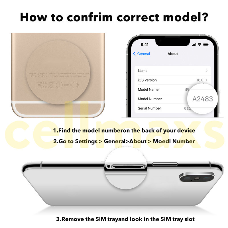 CELLMAXS For iPhone X XS XR Max 11 12 13 14 15 16 Mini Pro Plus Max GX ...