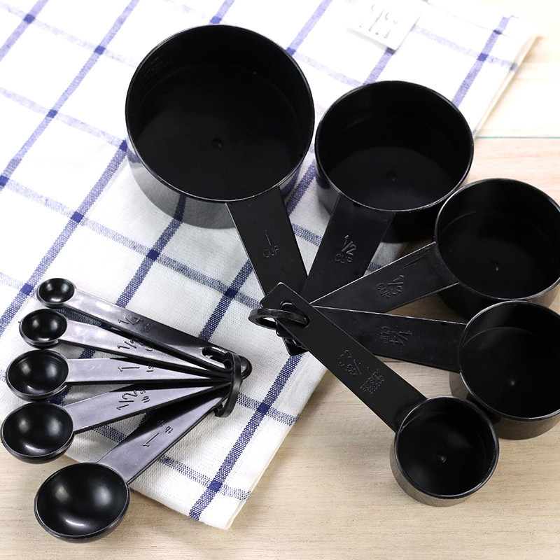 10pcs/set Plastic Kitchen Measure Gram Milliliter Cooking Utensil Cups ...
