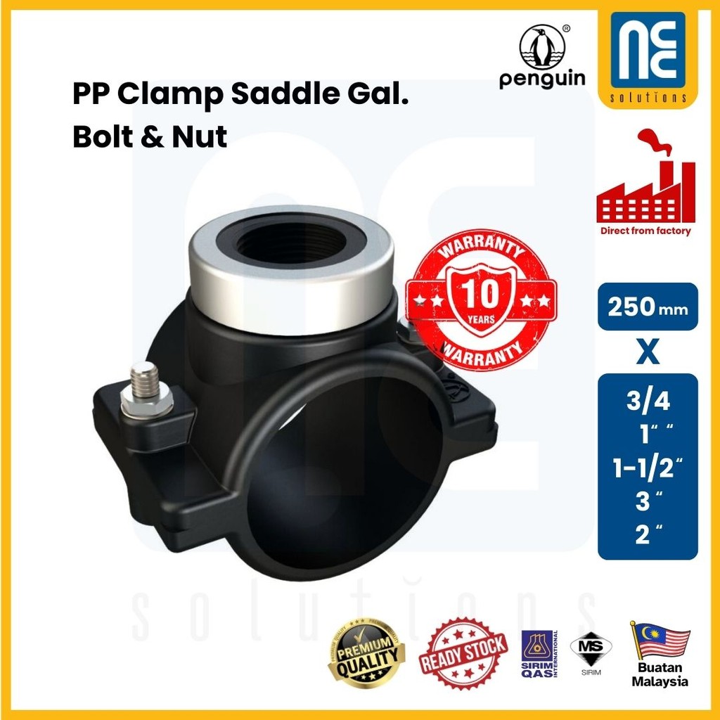HDPE Compression Poly Pipe Fitting Poly Pipe Clamp Saddle Clamp Female ...