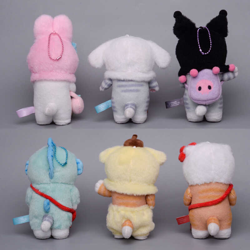 LY Plushies Sanrio Keychain Kawaii Shark Cat Toy My Melody Kuromi Plush ...