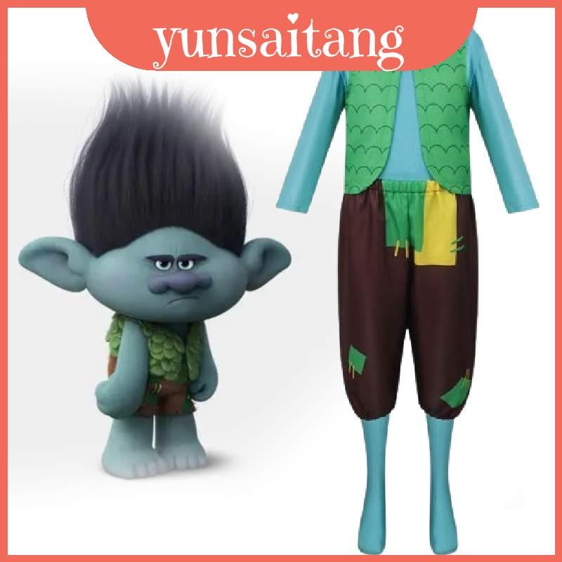 Poppy Lovely Trolls Costume V-neck Dress Unisex Outfit Performance ...