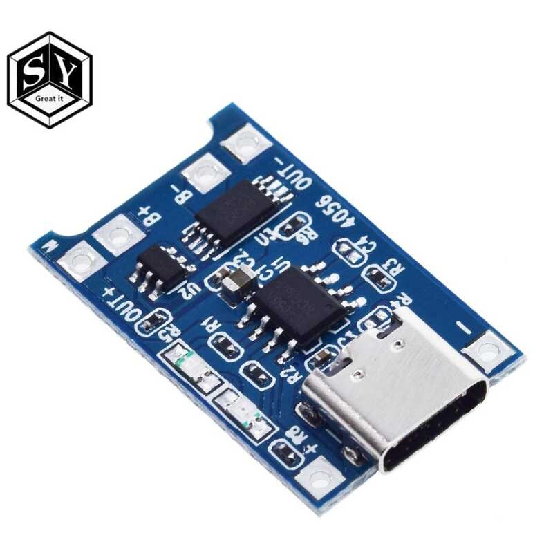 SK 100Pcs Tp4056 5V 1A Type-C USB 18650 Lithium Battery Charging Board ...