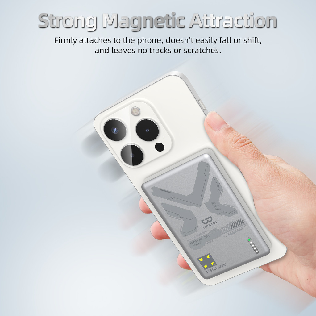 GOOJODOQ 10000mAh Power Bank 20W Magnetic Fast Charging Wireless ...