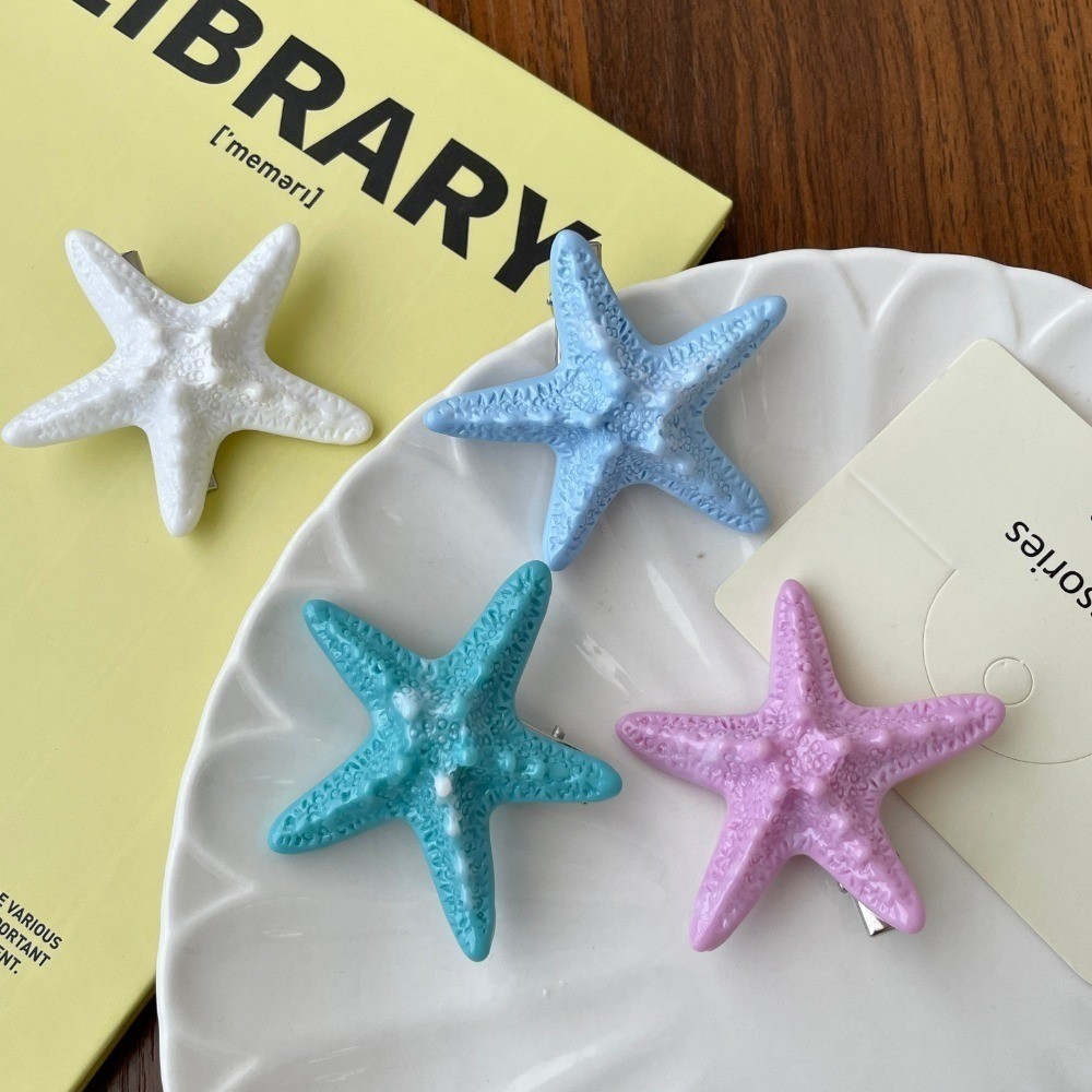 Summer Ocean Wind Simulation Starfish Hair Clip Spicy Girl Mermaid ...