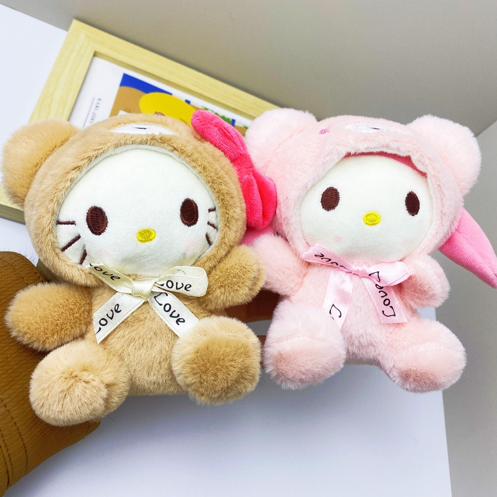 Cute Sanrio Plush Keychain Couple Bag Pendant Decoration Gift | Shopee ...