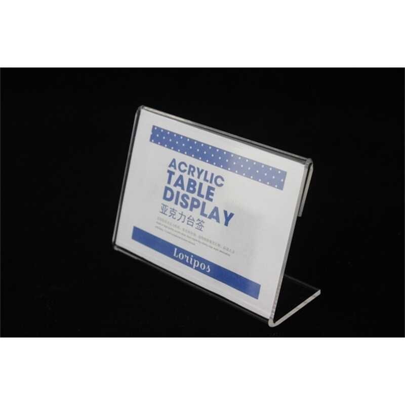 Tt Transparent Acrylic Sign Display Paper Promotion Card Table Holders ...