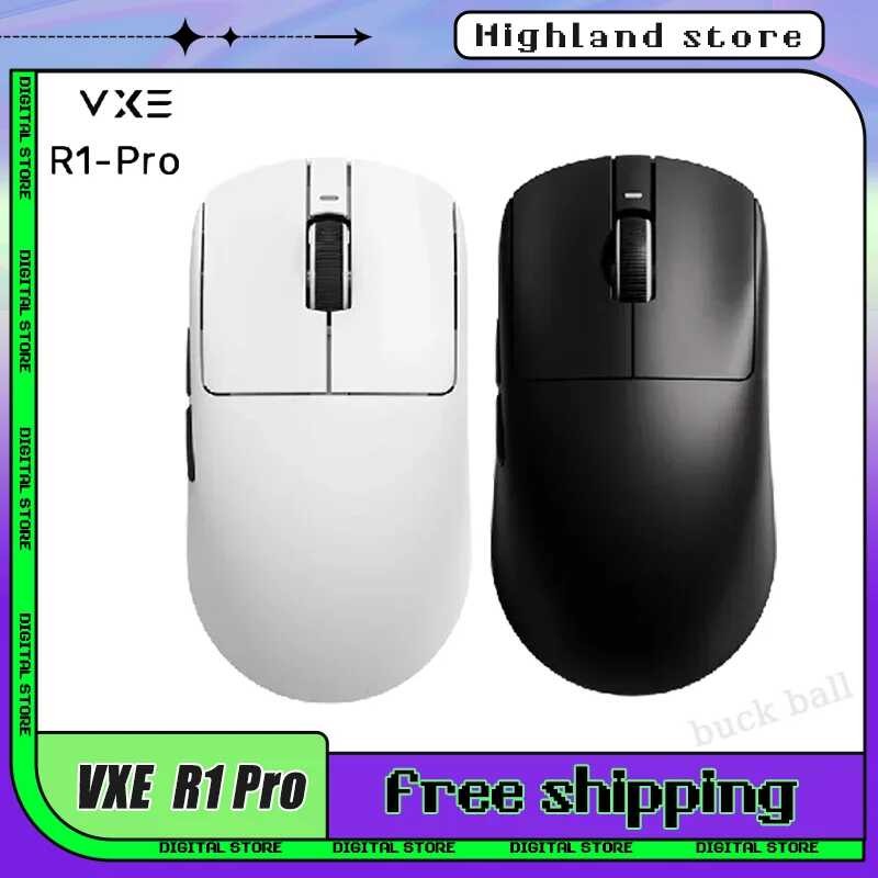 VXE Dragoy VGN R1 Pro Max Wireless Paw3395 Gaming 4K Mice Ergonomic Lightweight FPS Nordic52840 ...