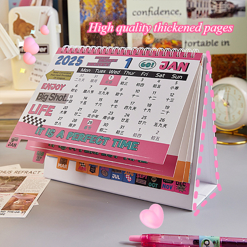 American Retro 2025 Desk Calendar New Student Calendar Monthly Calendar ...