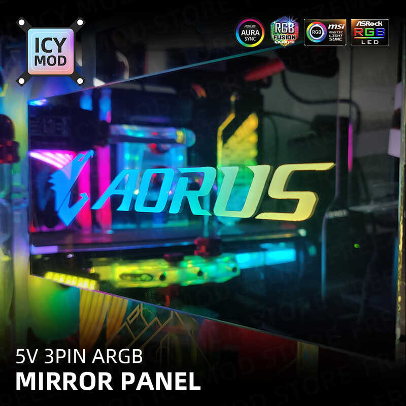 MOD Mirror RGB Lighting Panel Customize PC Case VGA Backplate Side ...