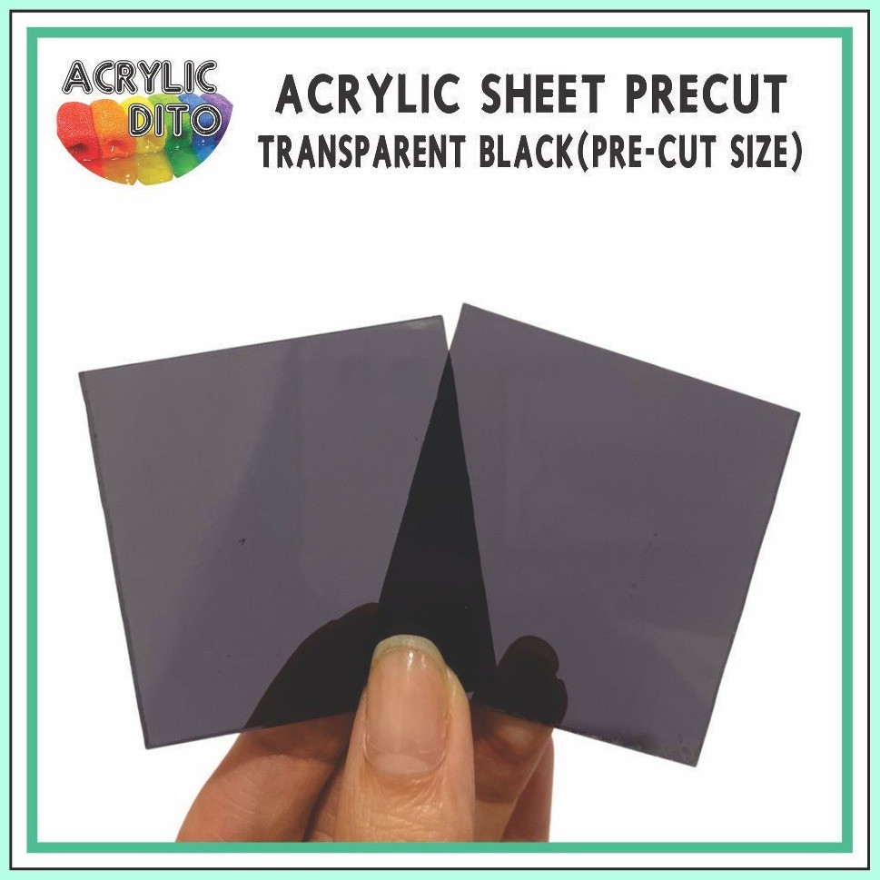 Transparent Black Acrylic Sheet Pre Cut & Customized Size Sheets ...