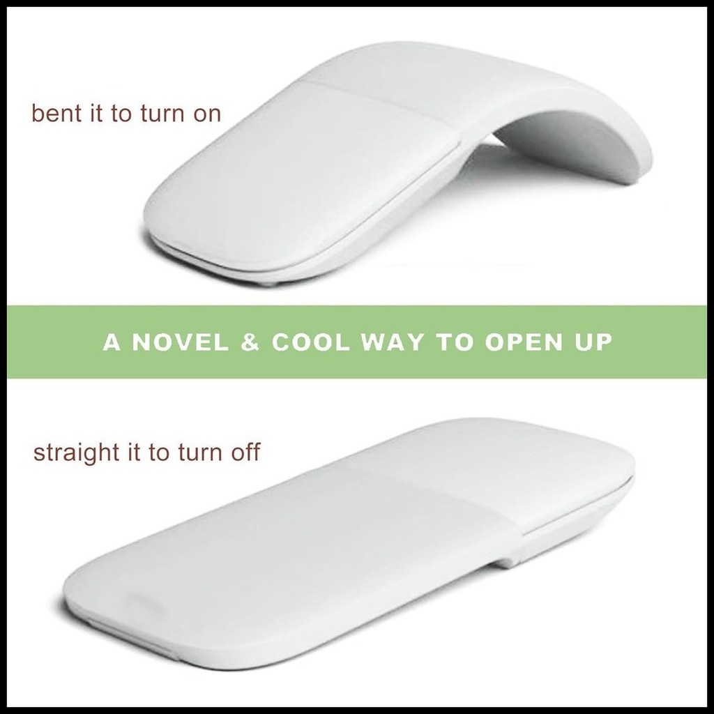 ♂ § Bluetooth Foldable Arc Mouse for Microsoft Surface Arc Slim Slient ...