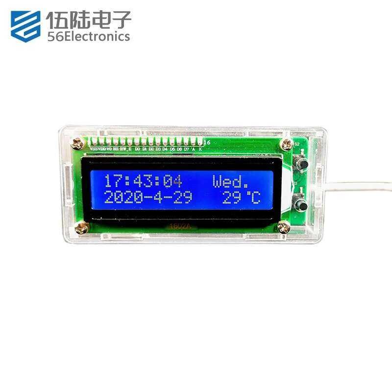 186 Ds3231 LCD Calendar DIY Kit Electronic Clock Alarm Temperature ...