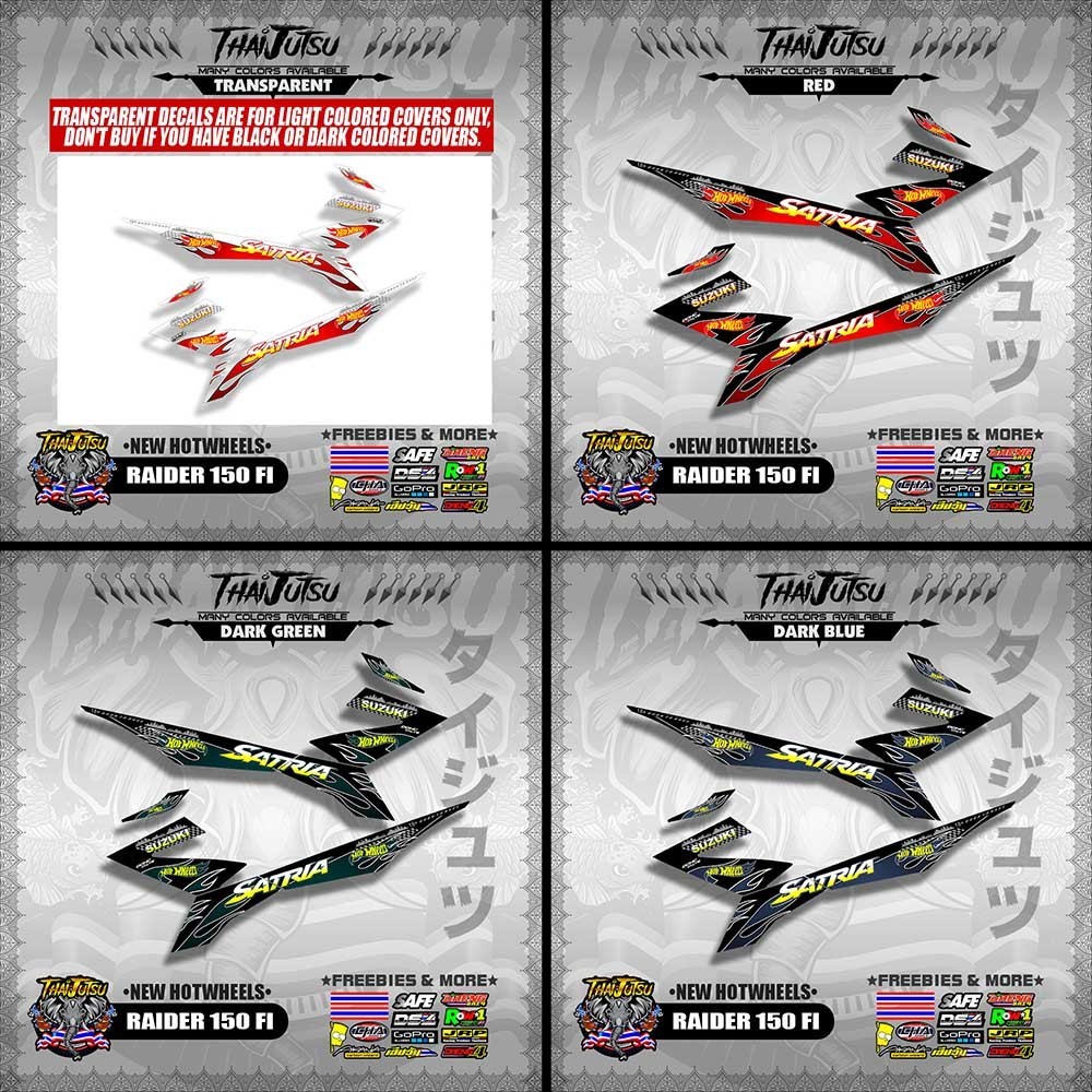 RAIDER 150 FI DECALS ( NEW HOTWHEELS )【ThaijutsuStickers】 | Shopee ...