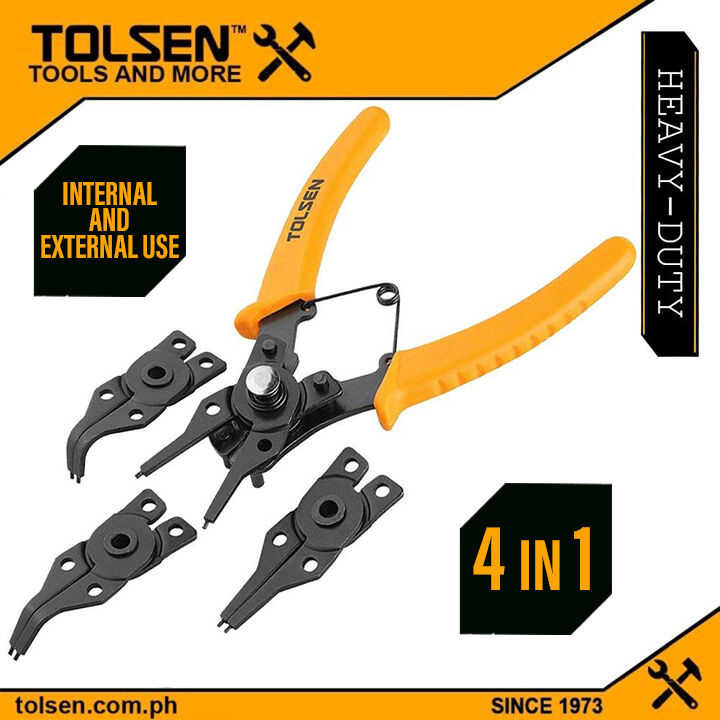 TOLSEN 4Pcs Combination Circlip Plier Set [One Exclusive] (6") 10100 ...