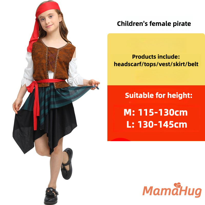 Kids Pirate Captain Boys Grils Halloween Costume Family Parent Child ...