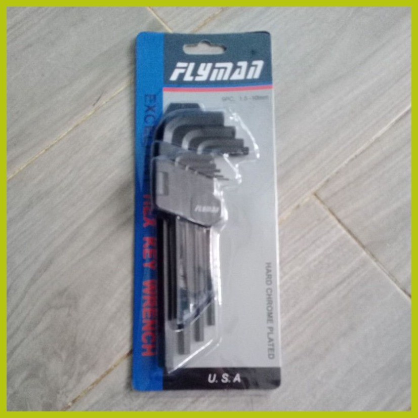 ∤ ∜ 9pcs allen wrench Set For Heavy Duty Flyman usa | Shopee Philippines