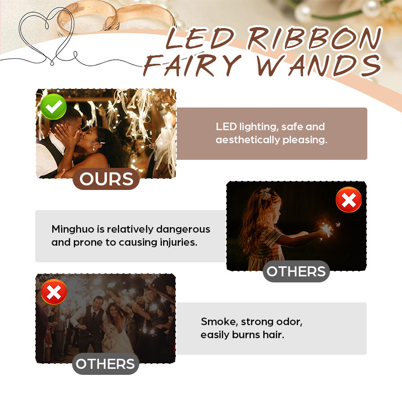50Pcs Led Fairy Glow Wedding Stick Silk Fairy Stick With Bell Wands For ...