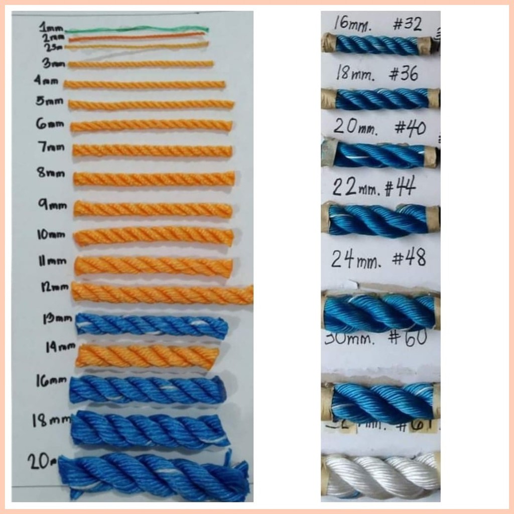 ♨ Nylon Rope no.24 12mm 200meters lubid tali durable thickness ...
