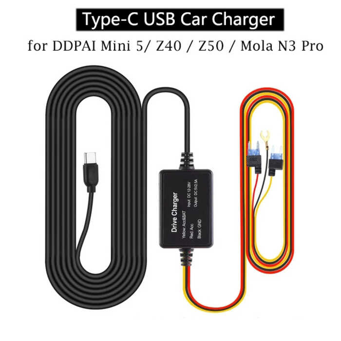 Para 2 Sa DDPAI Harire Kit Type-C USB Car Charge Para Sa DDPAI Mini5 ...