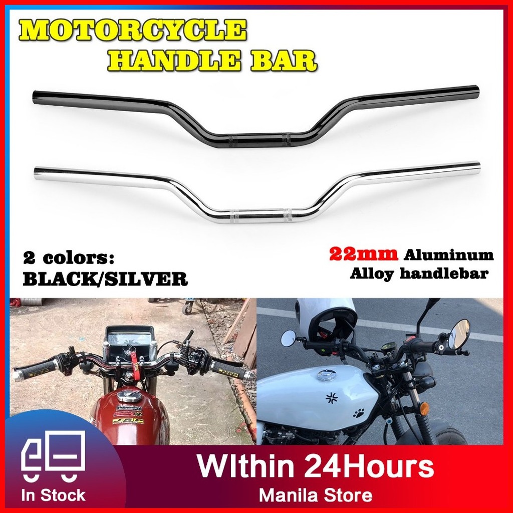 Original 22MM Universal Motorcycle Refit Handlebar Retro Black Modified ...