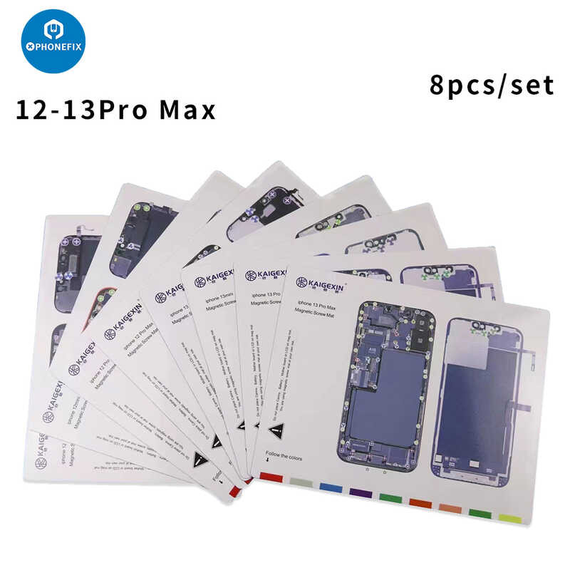 Guide Chart Magnetic Screw Mat For Iphone 6 To 11 12 13 Series 14 14Pro ...