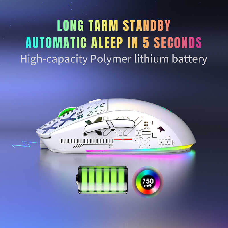 Wireless 2.4G Mouse 3600 DPI Wireless Mouse Ergonomic Gaming Mouse RGB ...