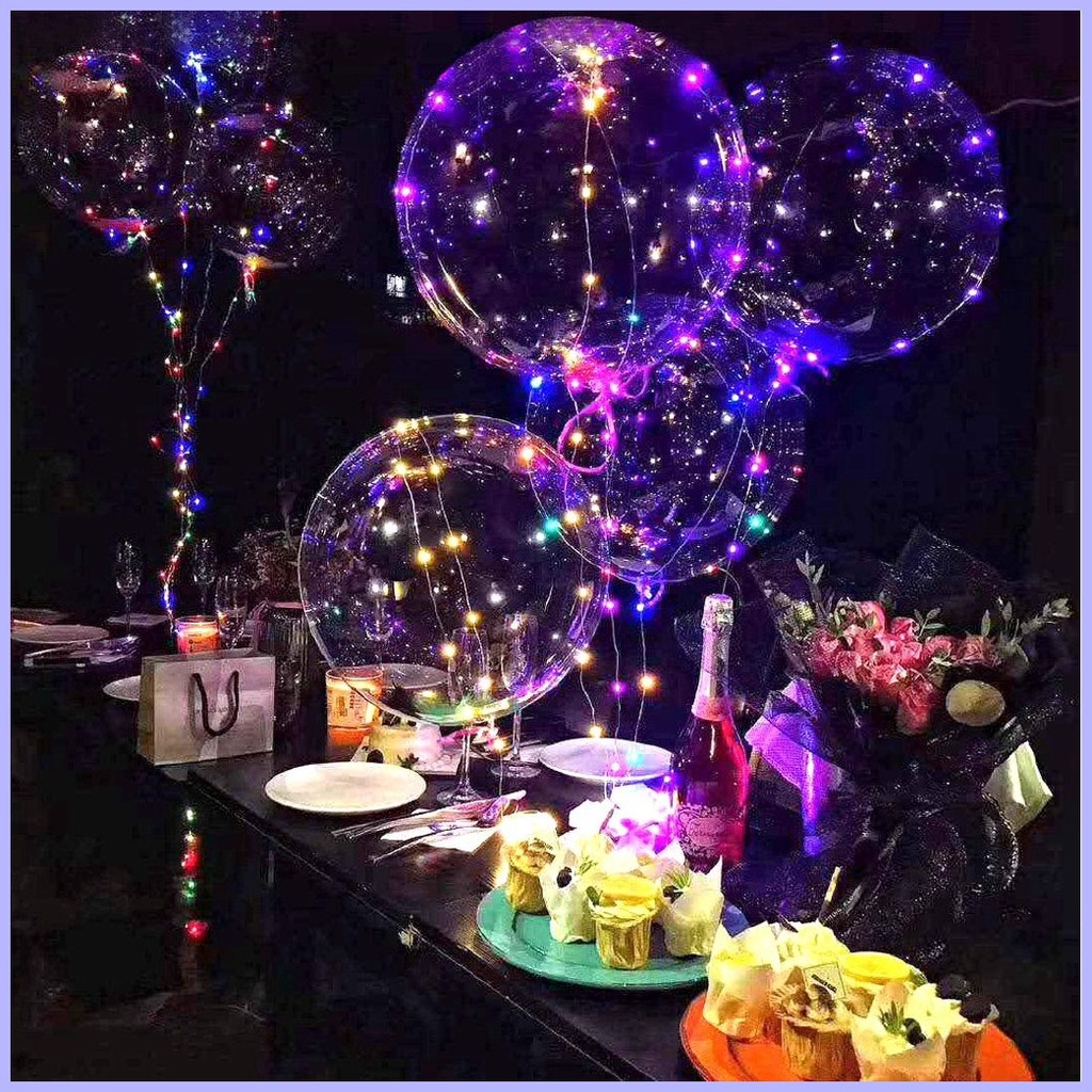 Led Bobo Balloons / Transparent LED Light Up Balloons / Helium Glow ...