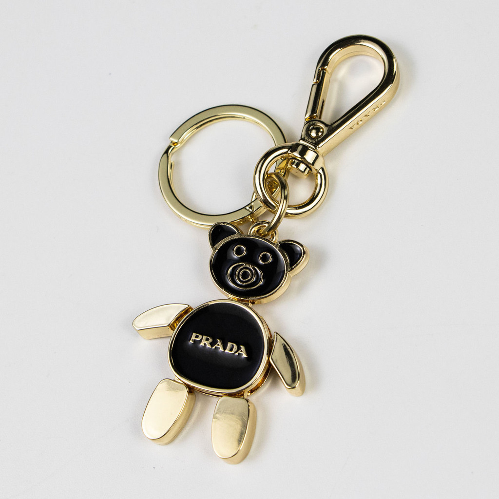 PRADA Inverted Triangle P Home Key Pendant Keychain Female Cute Bear ...