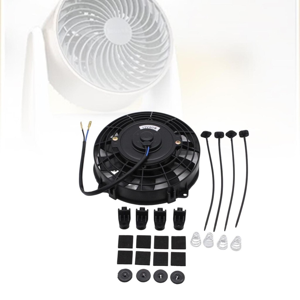 Generic Electric Radiator Cook Fan Replacement 800 CFM 12V 80W Push ...