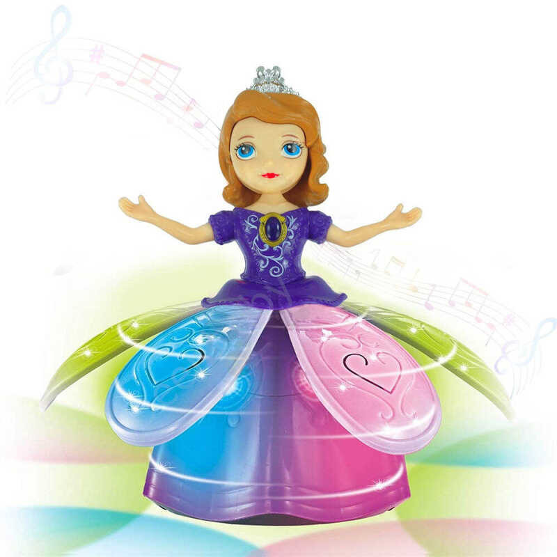 LY Elsa Anna Frozen Dancing Girl Toy With Wings Action Figure Rotating ...
