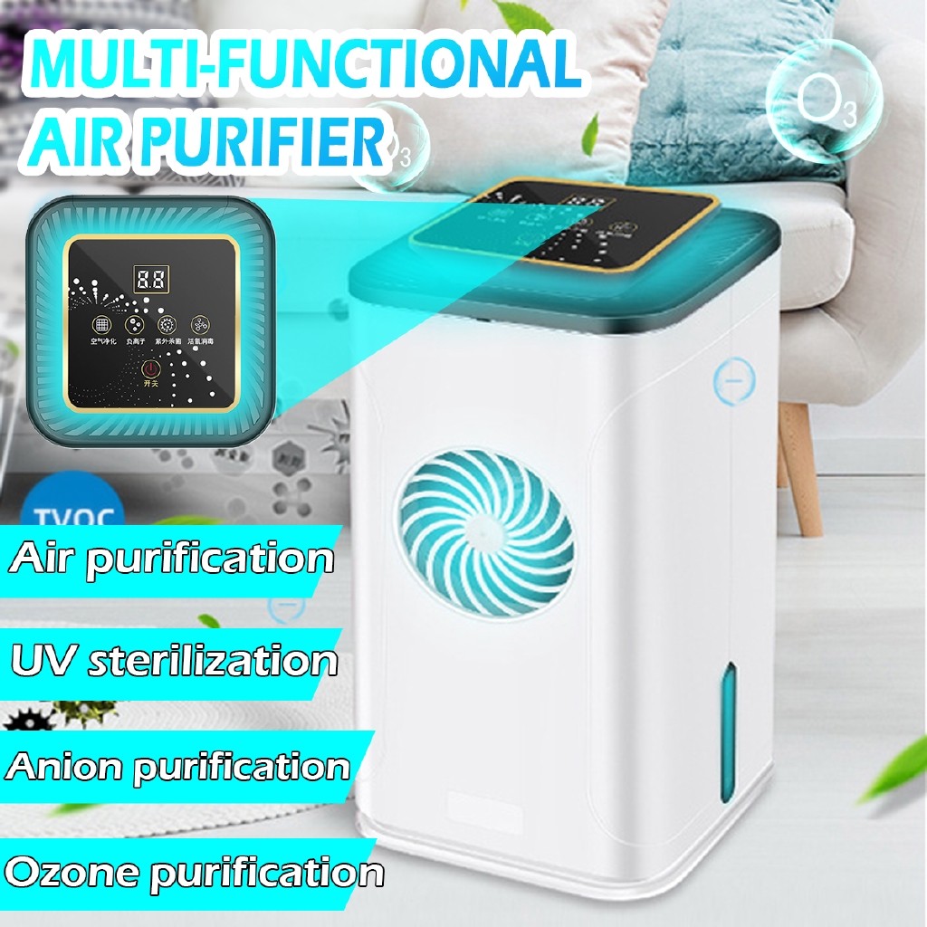 in stock 4 IN1 Portable UV Air Purifier Ozone Generator purification Anion Air purification ...