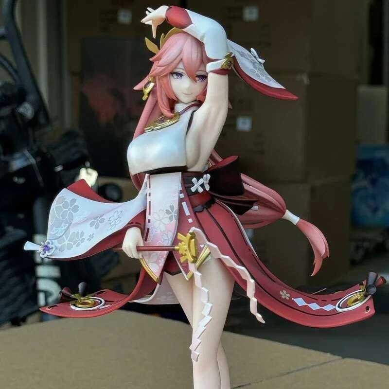 Genshin Impact Figure Yae Miko Anime Figures Kawaii Girl Anime ...