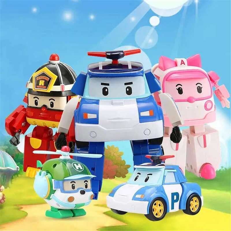 New Cartoon Robocar Poli Action Figures Transformation Anime Hand ...