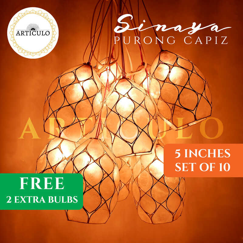 Light: 6Inch ARTICULO SINAYA ( Authentic Capiz Fish Scale Cyder WITH ...