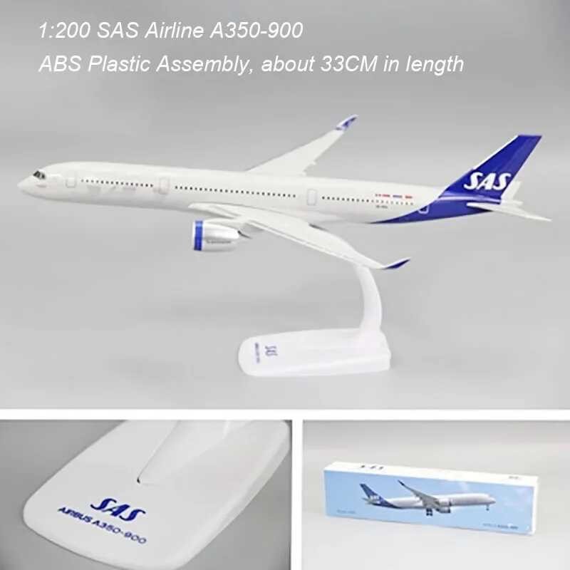 1/200 Scale A350 A350-900 SAS Aircraft Plastic ABS Assembly Plane ...