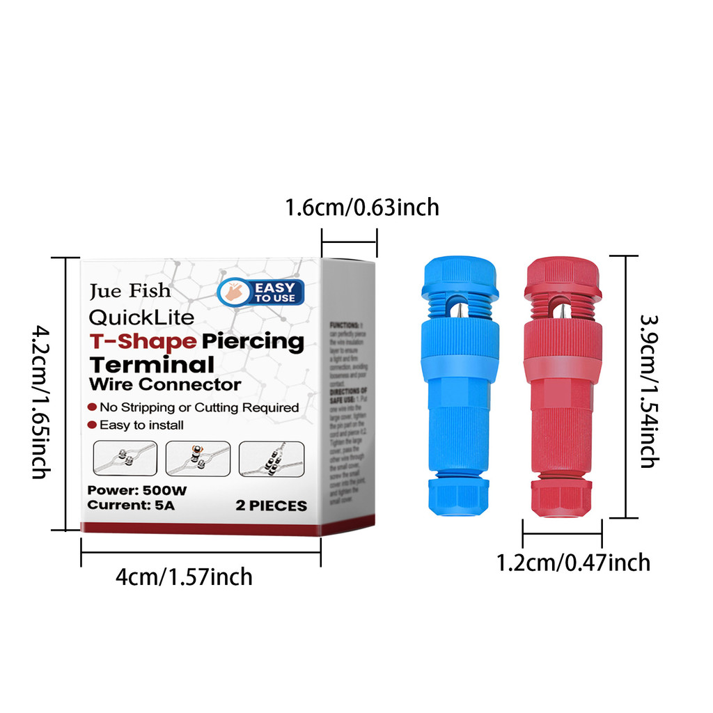 Jue Fish T-Puncture Terminal Wire Connector Easy Quick Terminal ...