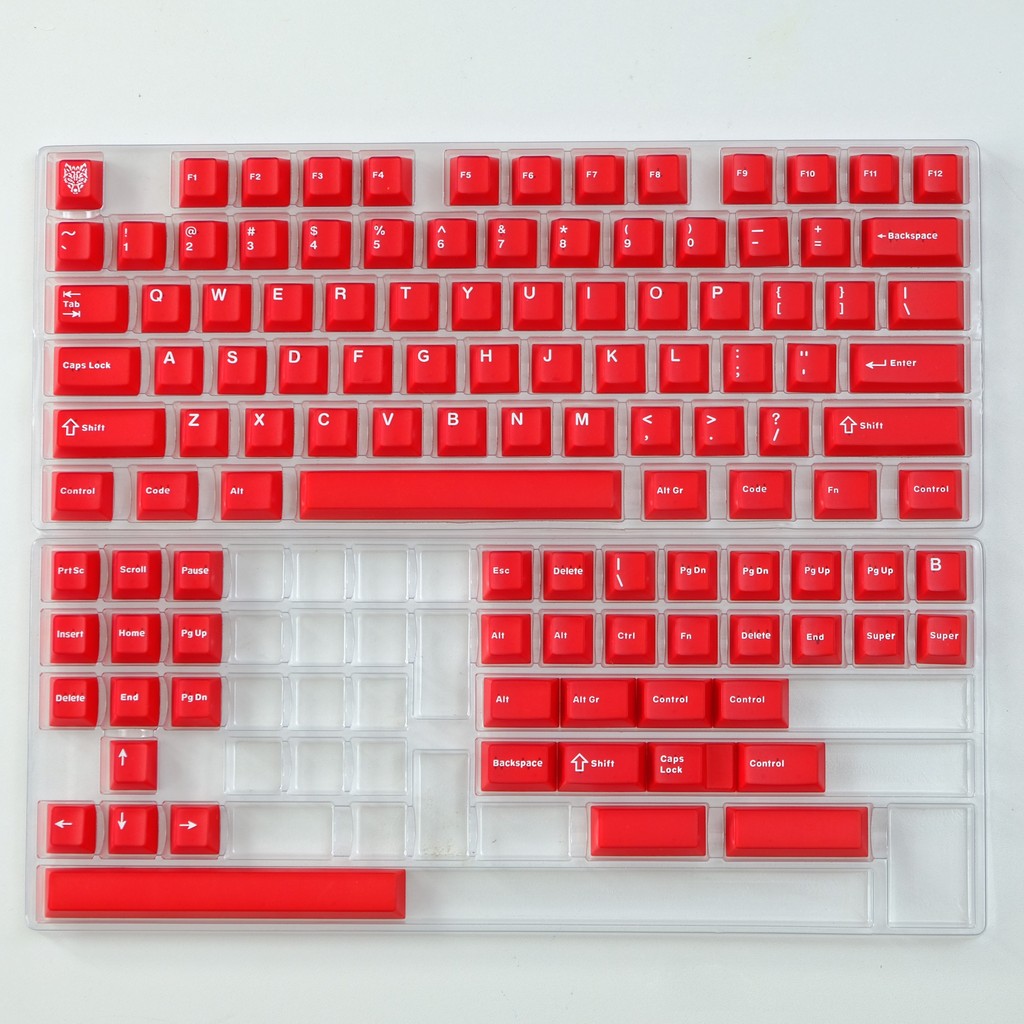 Translucent Red Keycaps ABS Double Shot for MX Switches Mechanical ...