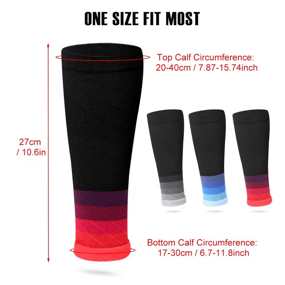 1Pair Calf Compression Sleeves Running Leg Sleeve 20-30Mmhg Socks For ...