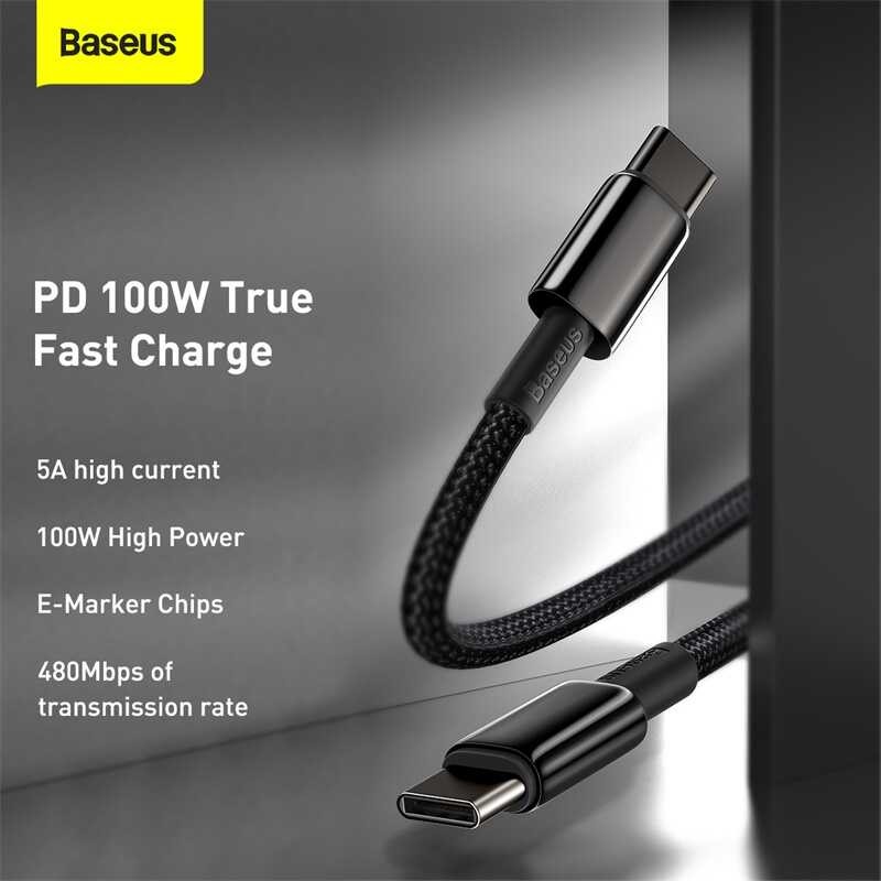 100W Baseus USB C Upang USB Type C Cable Usb-C Fast Charge Data Wire ...