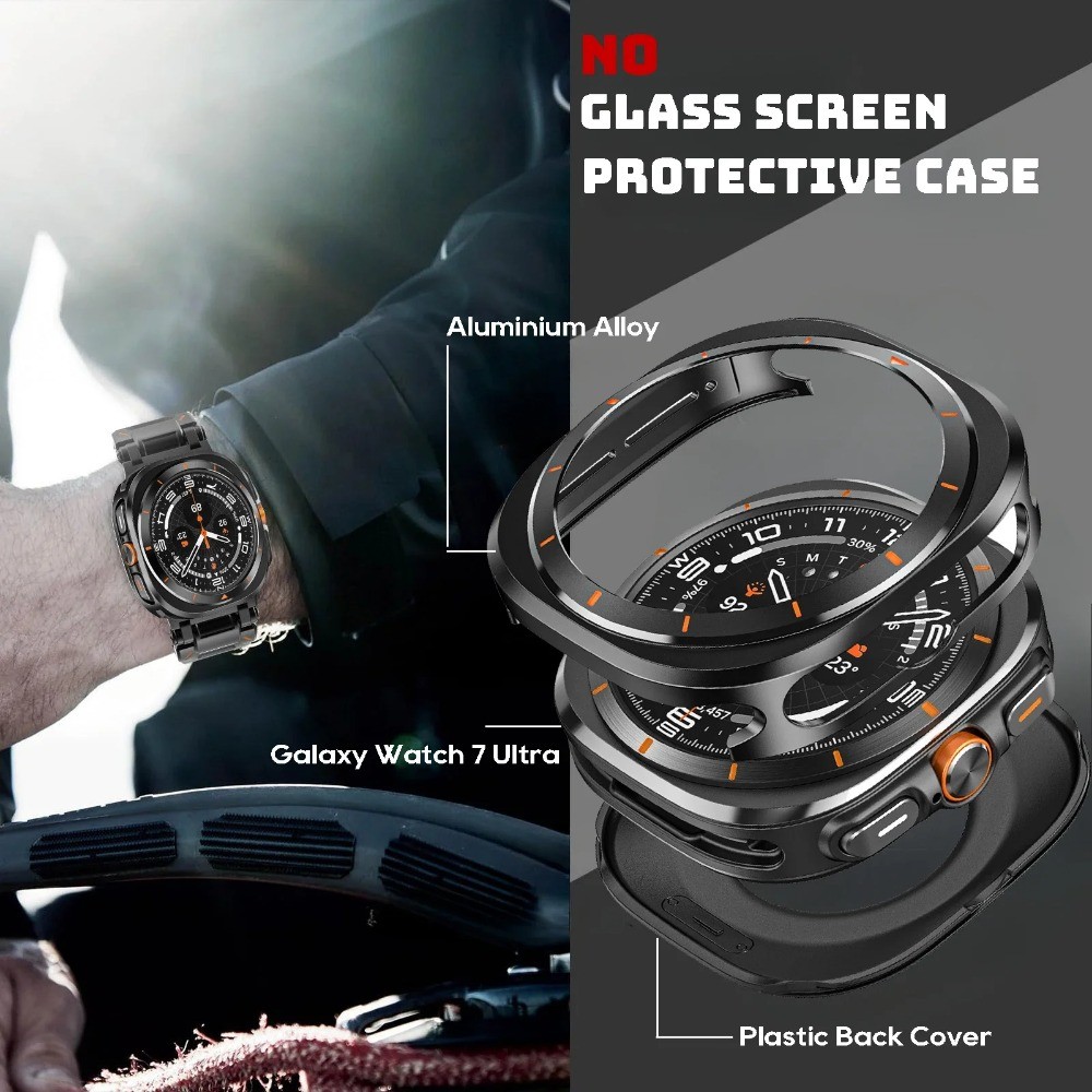 For Samsung Galaxy Watch 8 Ultra Aluminum Alloy Metal Case Accessories ...