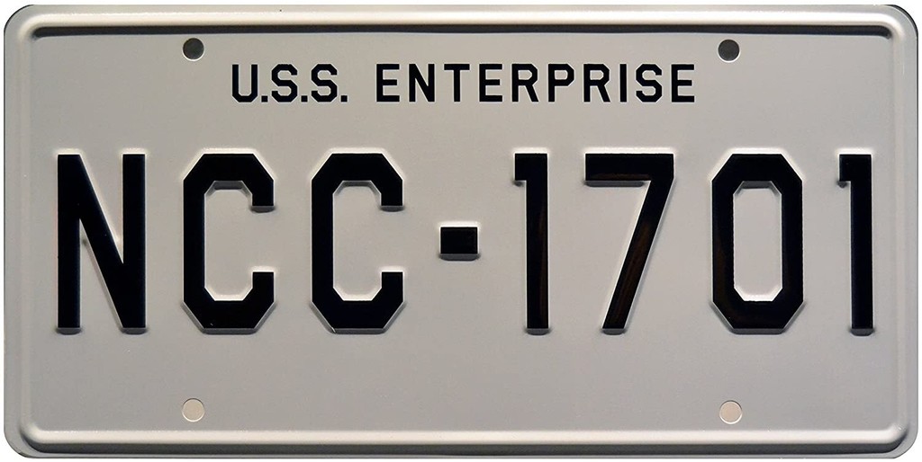 Celebrity hines Star Trek | NCC-1701 | Metal License Plate | Shopee ...
