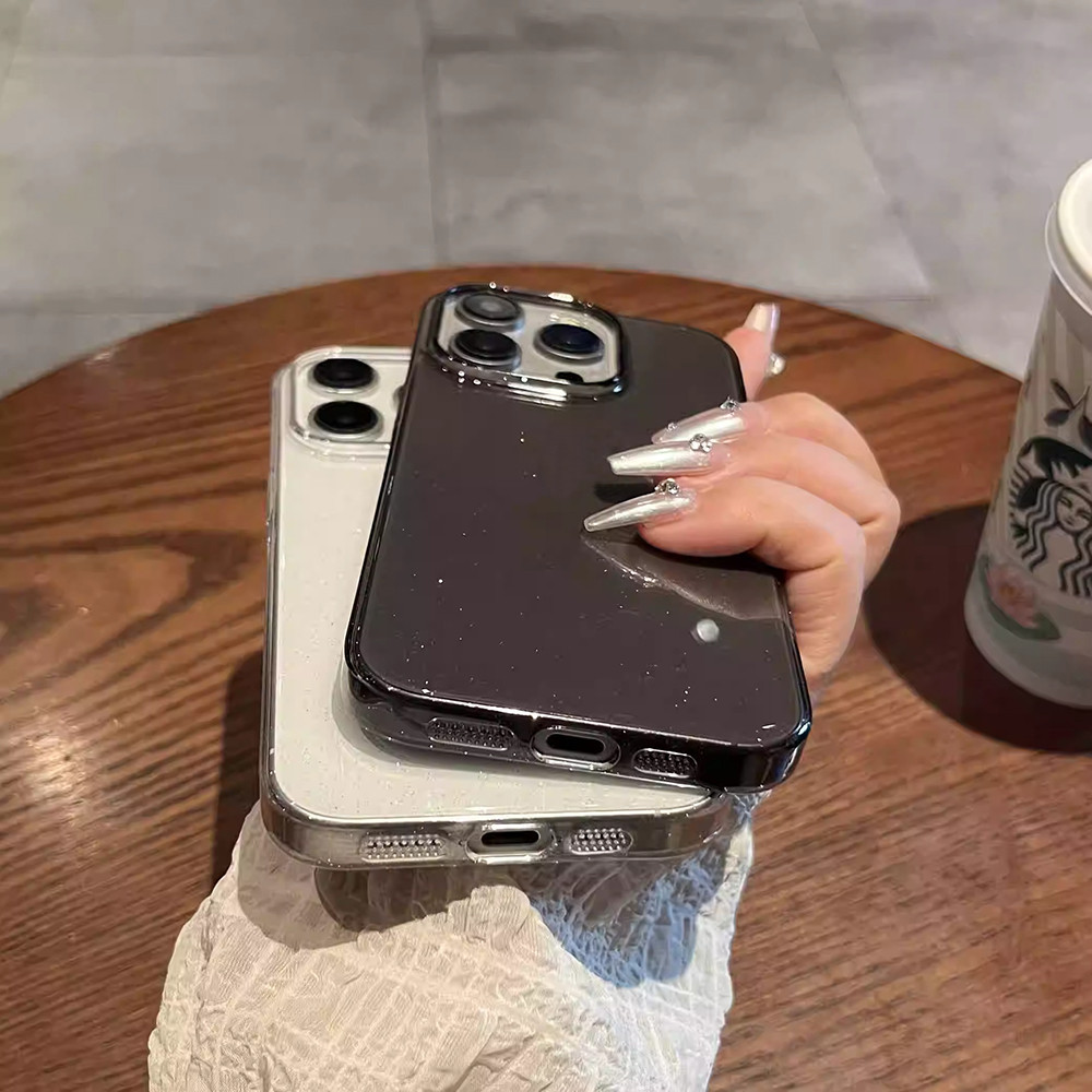 Luxury Bling Glitter Clear Phone Case for iPhone 16 15 14 13 12 11 Pro ...