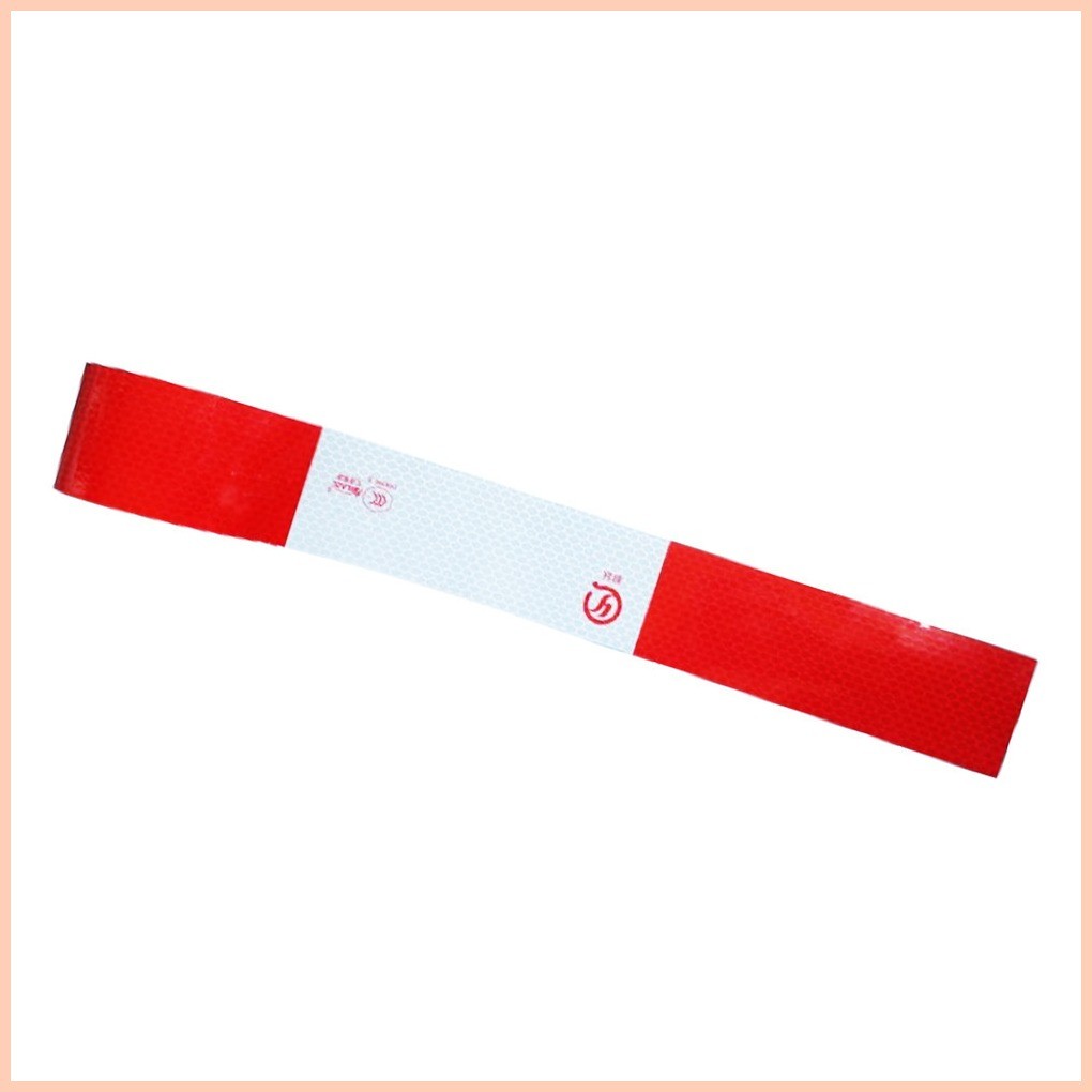 ☢ Automotive Waterproof Reflective Red and White Warning Tape ( 1 Roll ...