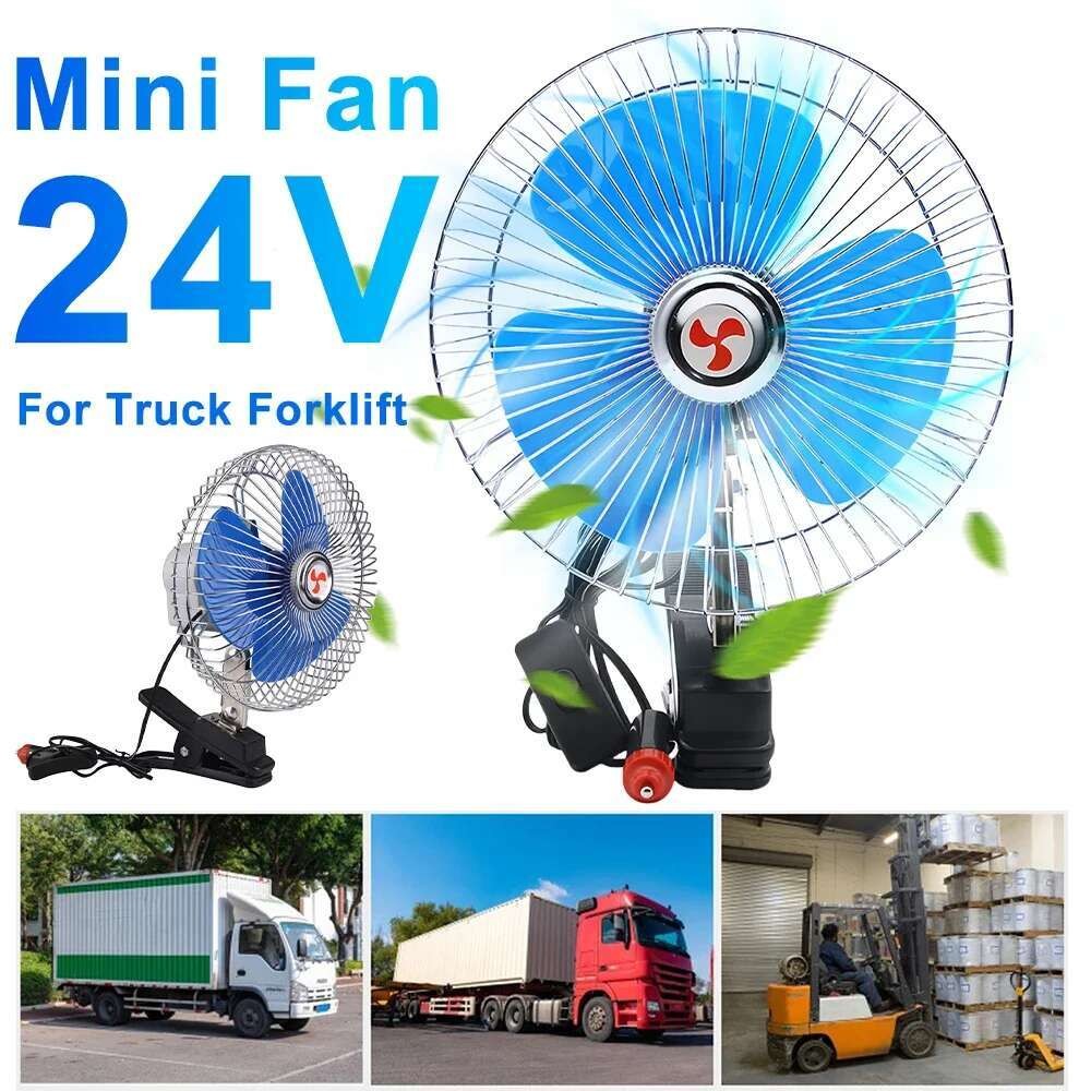 Cook Low Noise Mini Electric 8 Inch 24V 15W Rotation Clip Car Fan para ...