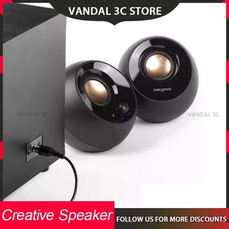 Creative Pebble Plus Mini 3D Surround Heavy Subwoofer Usb Wired Small ...