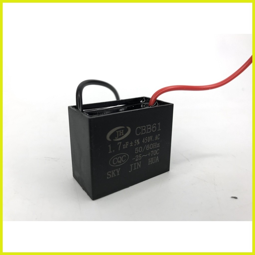 ∆ CEILING FAN MOTOR RUN CAPACITOR (1.7UF 450VAC, 50-60HZ CBB61), BEST ...